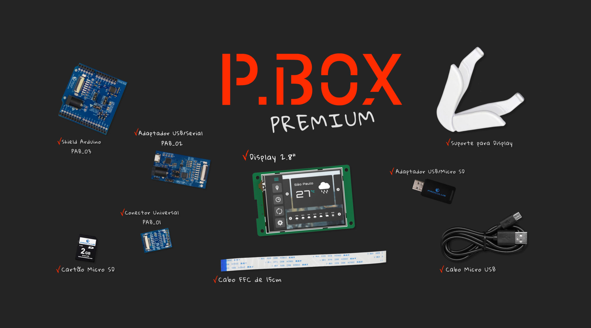 PBox - Kit de desenvolvimento dos displays Proculus